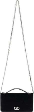 Valentino Garavani Crossbody Bags - Umh&auml;ngetasche aus Samt - Gr. unisize - in Schwarz - f&uuml;r Damen