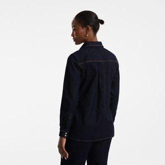 Lands End x Lulu Guinness Jeansbluse, Damen, Gr&ouml;&szlig;e:38 regular, Blau, Baumwolle/Baumwoll-Mischung, by Lands End