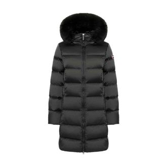 Colmar Lange Daunenjacke mit Kunstfell - - Coats - Damen - Schwarzk - L