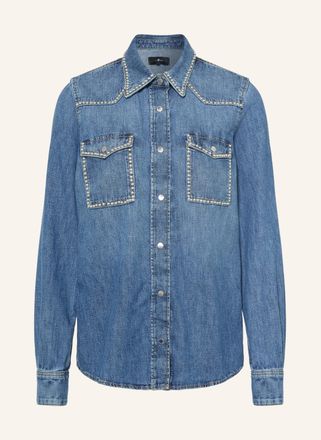 7 For All Mankind Jeanshemd Mit Nieten blau