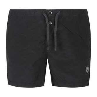 Stone Island Homme, Maillots de bain, Bleu, Taille: XL Logo Patch Swim Short