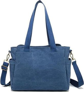 Generic Sac &agrave; main Hobo en toile pour femme - Sac de plage simple - Grand sac fourre-tout pour filles - Sac de courses pour voyage et usage quotidien, noir fo