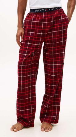 Tommy Hilfiger Pyjama-Hose aus Flanell in kariertem Rot