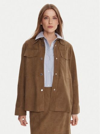 Max & Co. Lederjacke Stallo 2526446011200 Braun Loose Fit