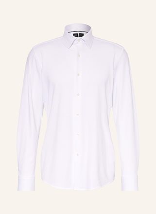 HUGO BOSS Jerseyhemd Hank Slim Fit weiss
