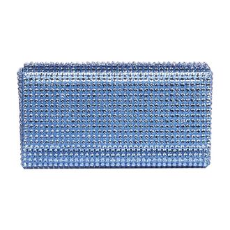 Amina Muaddi Femme, Sacs, Bleu, Taille: ONE Size Super Amini Paloma Clutch