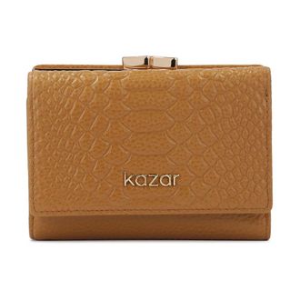 Kazar Hellbraune gepr&auml;gte Lederbrieftasche - - Accessories - Damen - Braun - ONE SIZE