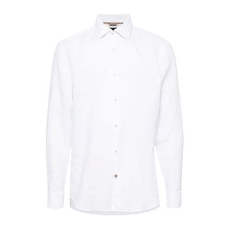 HUGO BOSS Homme, Chemises, Blanc, Taille: XL Chemise en lin C-Hal-Kent
