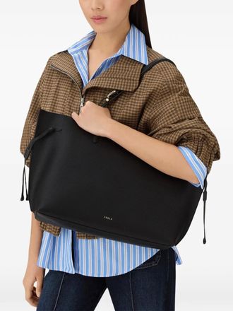 Furla grand sac cabas Ava en cuir - Noir