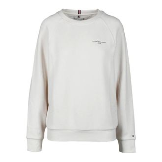 Tommy Hilfiger Femme, Sweatshirts et sweats &agrave; capuche, Blanc, Taille: 44 FR SweaT-shirt en m&eacute;lange de coton - Mod&egrave;le: Felpa