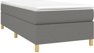 vidaXL Sommier &agrave; ressorts de lit Gris fonc&eacute; 80x200 cm Tissu