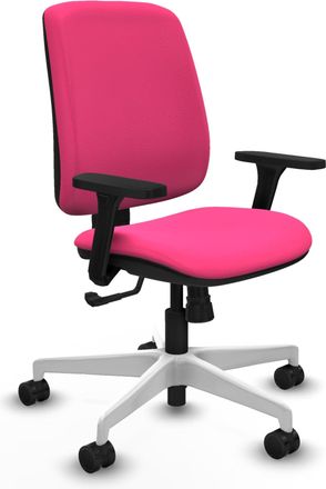 Piqueras y Crespo Alares Drehstuhl mit 3D-Armlehnen, mit 4 Positionen und Schaumstoff, 65 mm Nylon, Rosa