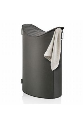 Blomus W&auml;schesammler Frisco, Anthrazit, Metall, Textil, 65 L, 45x67x28 cm, faltbar, Ordnen & Aufbewahren, W&auml;schek&ouml;rbe & Tonnen