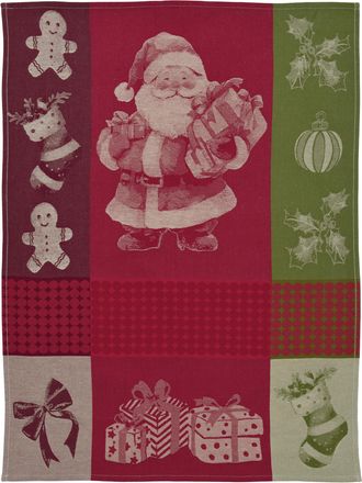Sander Geschirrtuch Weihnachten - Chef Santa - 01 rot, grün 50x 70cm, Baumwolle