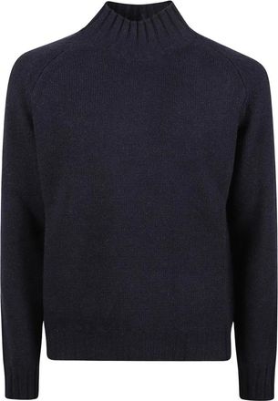 Aragona Pull Col Roul&eacute; Regular Raglan - Homme - Pulls - Bleu - Taille: XL