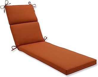 Pillow Perfect Carmody Liegekissen für drinnen und draußen, Cinnabar Burnt Orange, 72.5 in. L X 21 in. W X 3 in. D