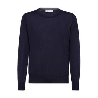Brunello Cucinelli Cashmere Strickware - - Knitwear - Herren - Blau - L