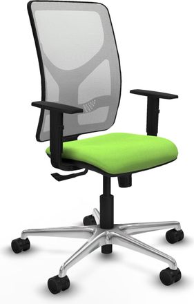 Piqueras y Crespo Sch&ouml;ner Schreibtischstuhl mit 1D-Armlehnen, h&ouml;henverstellbare Lendenwirbelst&uuml;tze, mit 3 Positionen und Schneidschaum, mit Rollen von 65 mm, Nylon, Wei