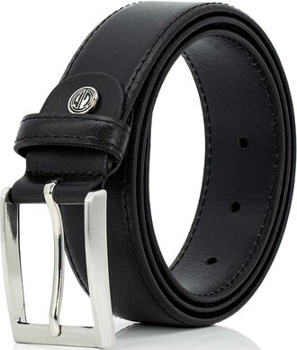 Lindenmann Gürtel Herren Ledergürtel Herren Gürtel Herren, Rindledergürtel XL bombiert, in 3 Farben, schwarz / mogano / weiss, Größe / Size:Bundweite 135 cm Gesa