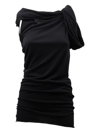 Rick Owens haut asymétrique à design drapé - Noir