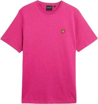 Lyle & Scott Homme, Tops, Rose, Taille: XL T-shirt imprimé à manches courtes et col rond