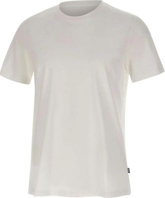 HUGO BOSS Homme, Tops, Blanc, Taille: 2XL T-shirt en coton merceris&eacute; coupe ajust&eacute;e