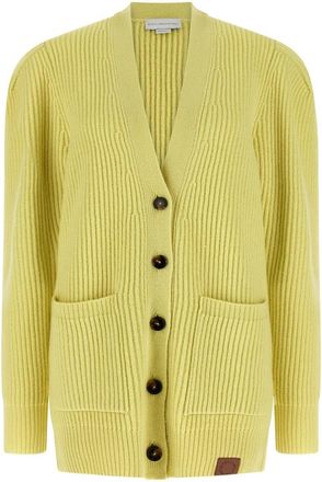 Stella McCartney V-neck Woll-Cardigan - - Knitwear - Damen - Gelb - S