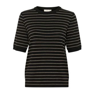 Kaffe KAlizza Striped Knit - - Tops - Damen - Schwarzk - 2XL