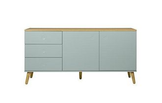 Tenzo Tenzo 1675-676 DOT Designer Buffet 2 portes, 3 tiroirs, Sauge/ch&ecirc;ne