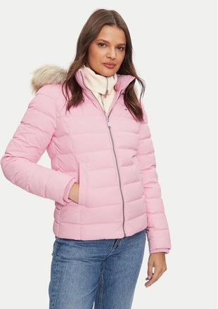 Tommy Jeans Daunenjacke Basic DW0DW18312 Rosa Slim Fit