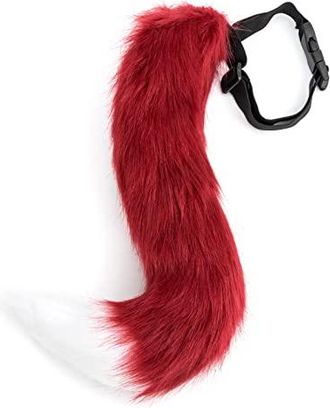 Dreshow Queue de Fourrure de Renard Cosplay Costume Fête Super énorme Queue Moelleuse Pour Adolescent Adulte