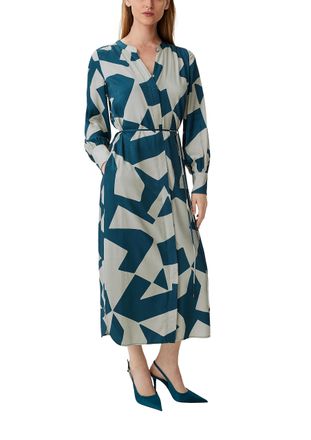 Comma Damen 2138391 Kleid, 69A7 türkis, 34