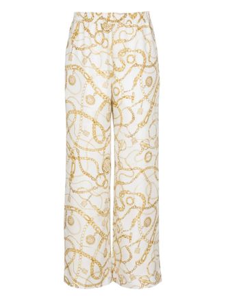 Balmain Hose aus Seide - Wei&szlig;