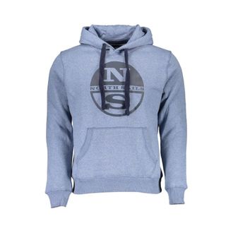 North Sails Homme, Sweatshirts et sweats &agrave; capuche, Bleu, Taille: 2XL Sweat &agrave; Capuche en Coton Bleu