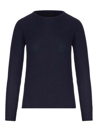 Max Mara Rundhalspullover - Blau