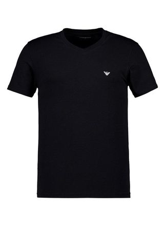 Emporio Armani Herren T-Shirt schwarz Baumwolle & Mix unifarben