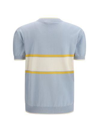 GCDS Logo Script Crewneck T-Shirt - Blue