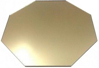 Super Cool Creations Untersetzer aus Acryl, achteckig, bronzefarben, spiegelnd, 4 St&uuml;ck