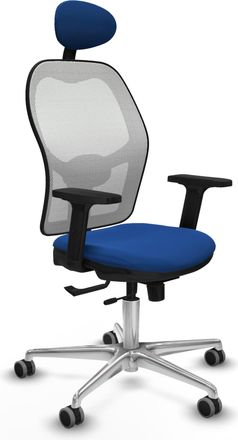 Piqueras y Crespo Schreibtischstuhl mit 2D-Armen, h&ouml;henverstellbare Lendenwirbelst&uuml;tze und festes Kopfteil, ausgestattet mit Syncro/Traslack und injiziertem Schaumstoff