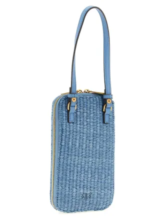 Pinko Braided Raffia Smartphone Case - Blue
