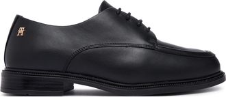 Tommy Hilfiger Oxford Schuhe Tommy Hilfiger Classoc Leather Derby FW0FW09487 Schwarz