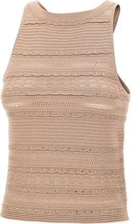 Liu Jo Femme, Tops, Beige, Taille: 36 FR Top sans manches