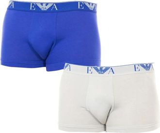 Emporio Armani Homme, Sous-v&ecirc;tements, Multicolore, Taille: S Pack-2 Boxers Retro &Eacute;lastiques en Coton