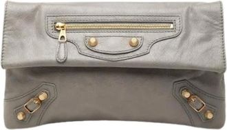 Balenciaga Pre-owned Vintage Clutch - Femme - Pre-owned - Gris - Taille: ONE Size