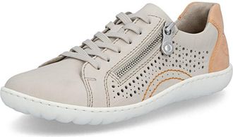 Rieker Damen Low-Top Sneaker 52824, Frauen Halbschuhe,stra&szlig;enschuhe,Strassenschuhe,Sportschuhe,Freizeitschuhe,Turnschuhe,beige (60),42 EU / 8 UK