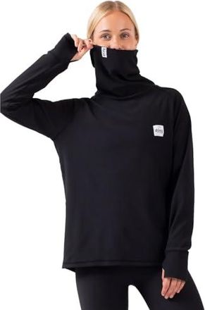 Eivy Eivy Boyfriends Fit Gaiter Rib Top T-Shirt de Yoga, Noir, L Femme