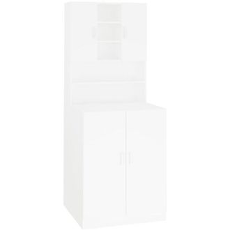 vidaXL Meuble pour machine &agrave; laver Blanc