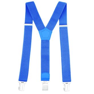 Glamexx24 Hosentr&auml;ger f&uuml;r Herren Einstellbar und Elastisch, Y Form, Breit 4 cm mit 3 Starken Clips Einheitsgr&ouml;&szlig;e Hosentr&auml;ger f&uuml;r M&auml;nner und Damen, Azurblau