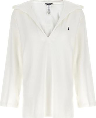 Polo Ralph Lauren Femme, Blouses et Chemises, Blanc, Taille: 36 FR Cotton Terry Hooded Cover-Up