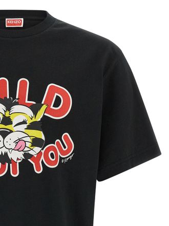 Kenzo Wild Tiger Graphic T-shirt - Black